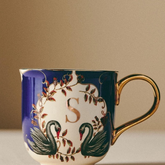 Anthropologie | Dining | Nwt Anthropologie Lou Rota Monogram Nature Mug ...